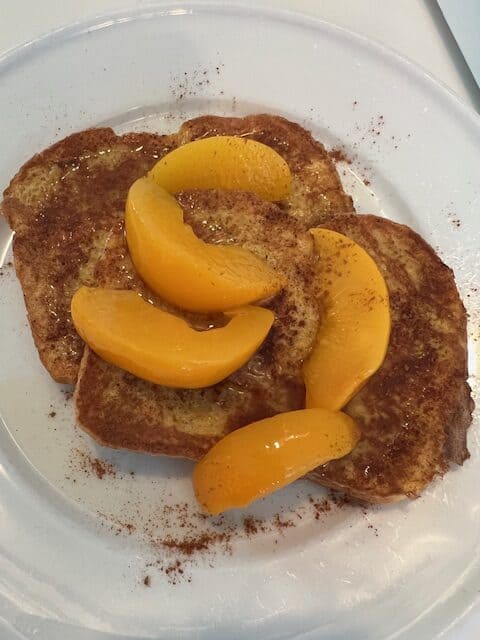 French Toast with Peaches - Field to Fork Farmhouse